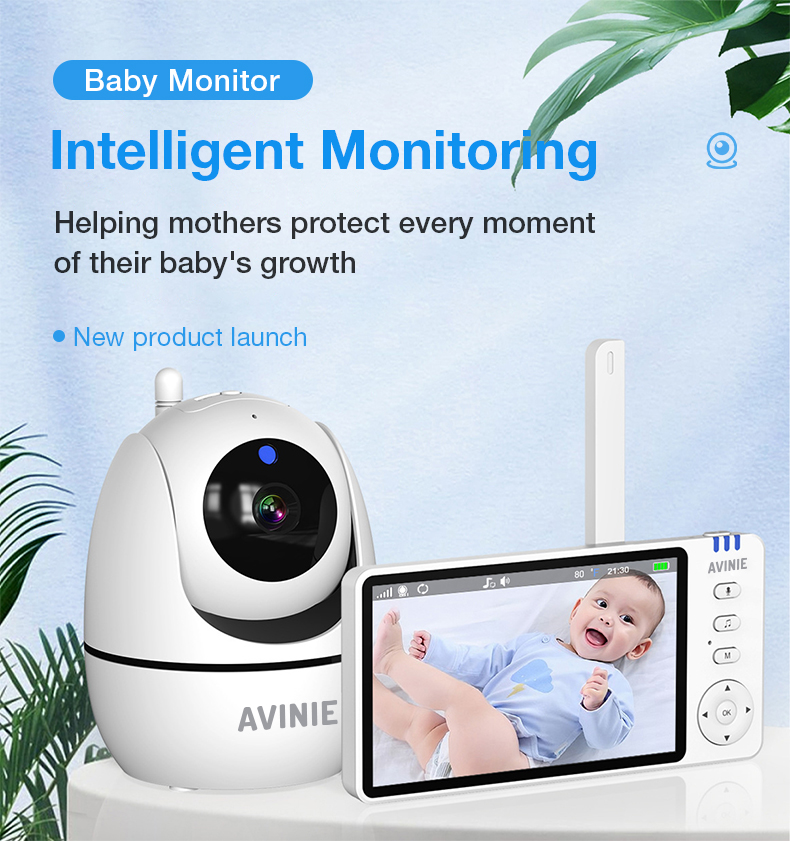 AVINIE Baby Safety Monitors CCTV Wireless Baby Crying Reminder Night ...