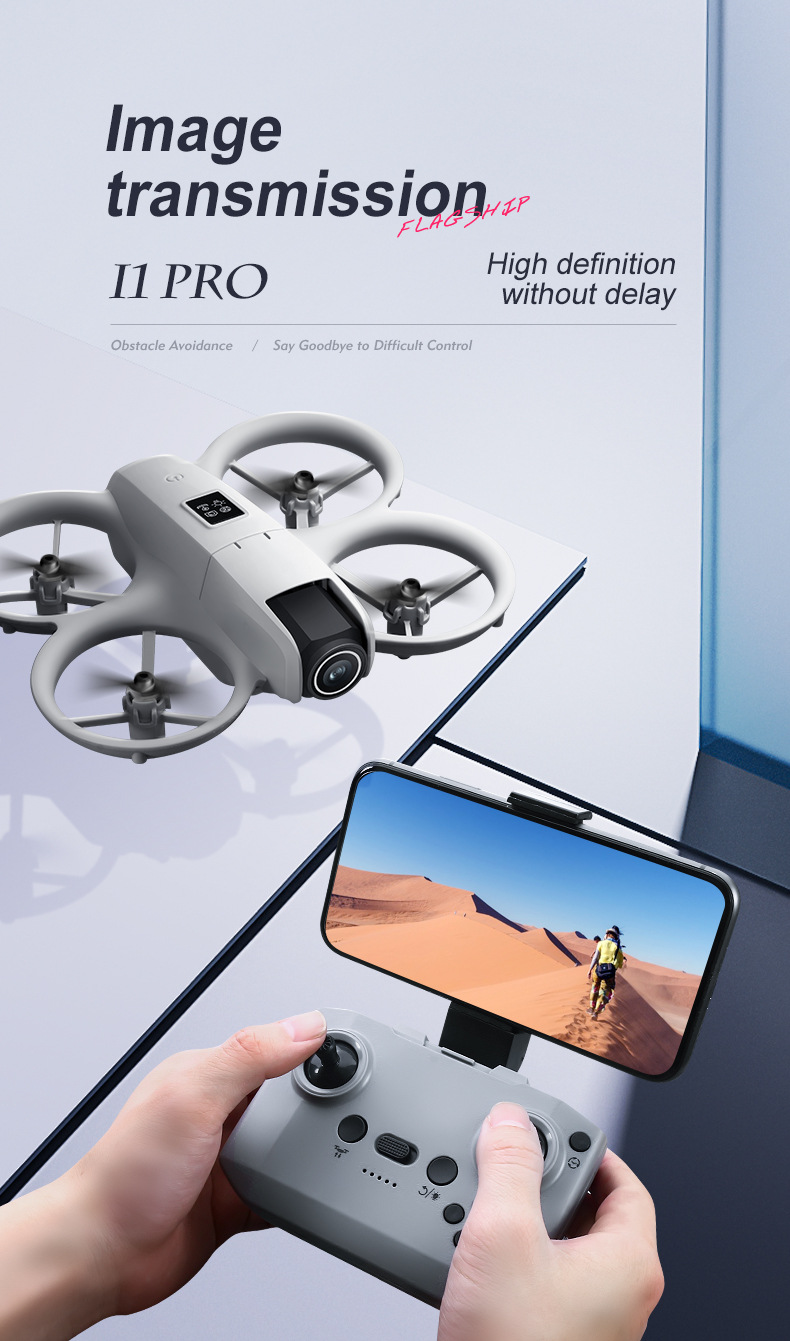 i1 PRO Drone Aerial Camera 4K RC Airplane Hovering Quadcopter Dual ...