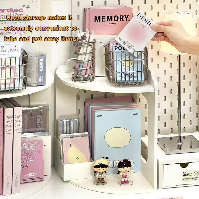 3 Tier Corner Desk Organizer Space Saving Storage Rack Shelf for Office ...