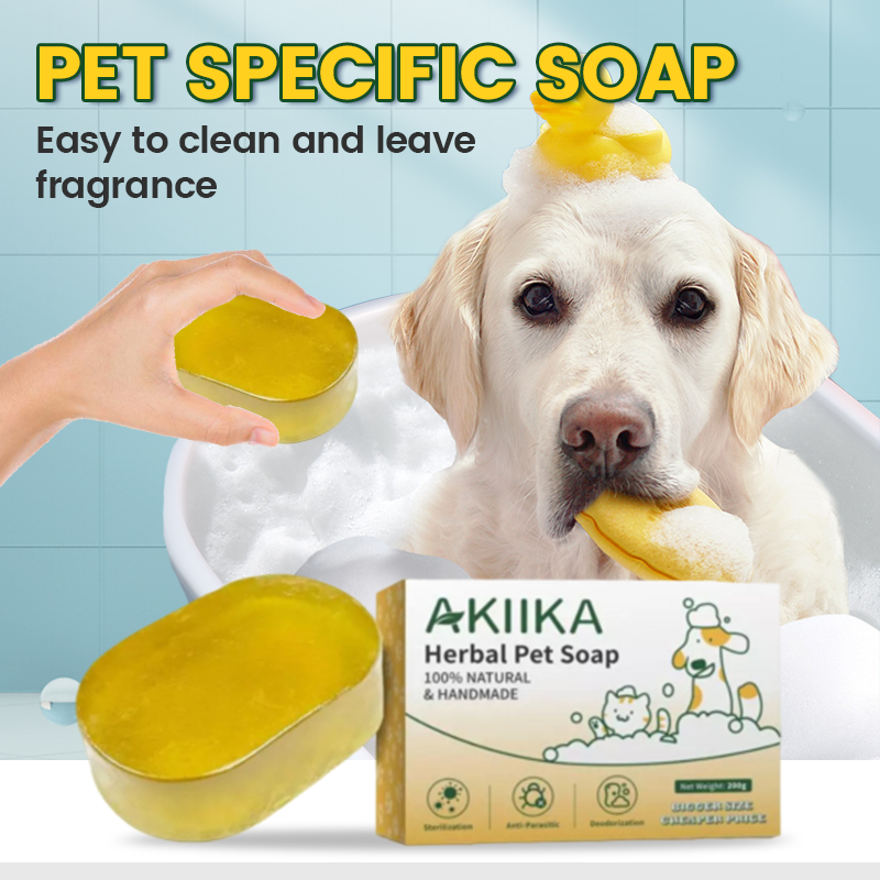 Akiika Herbal Pet Soap 100% Natural Handmade Sterilization Anti ...