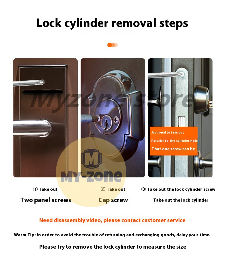 All copper DoorLock Core Cylinder Hardware Door Skew Lock AB Cylinder ...