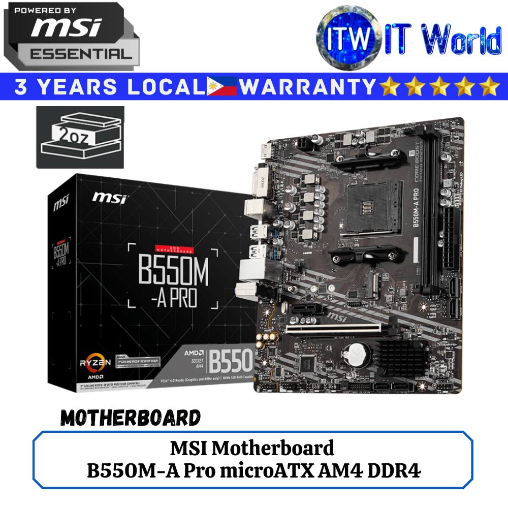 PC Desktop Computer Build MSI Thunder Build AMD Ryzen 5 5600G B550M-A ...