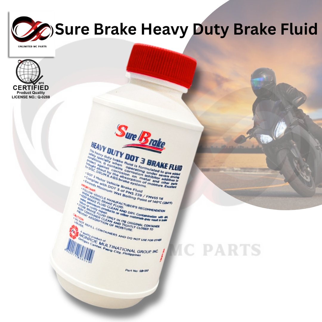 Sure Brake Heavy Duty Brake Fluid DOT3 150mL | Shopee Philippines