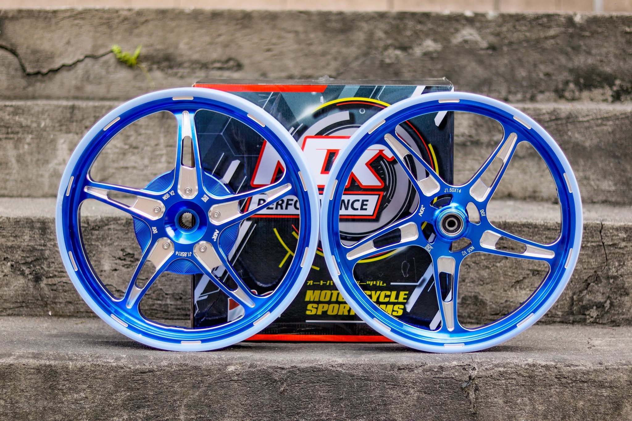 NLK N55 CNC MAGS 14s - Available for Click, NMAX, Aerox, Mio, M3 etc ...