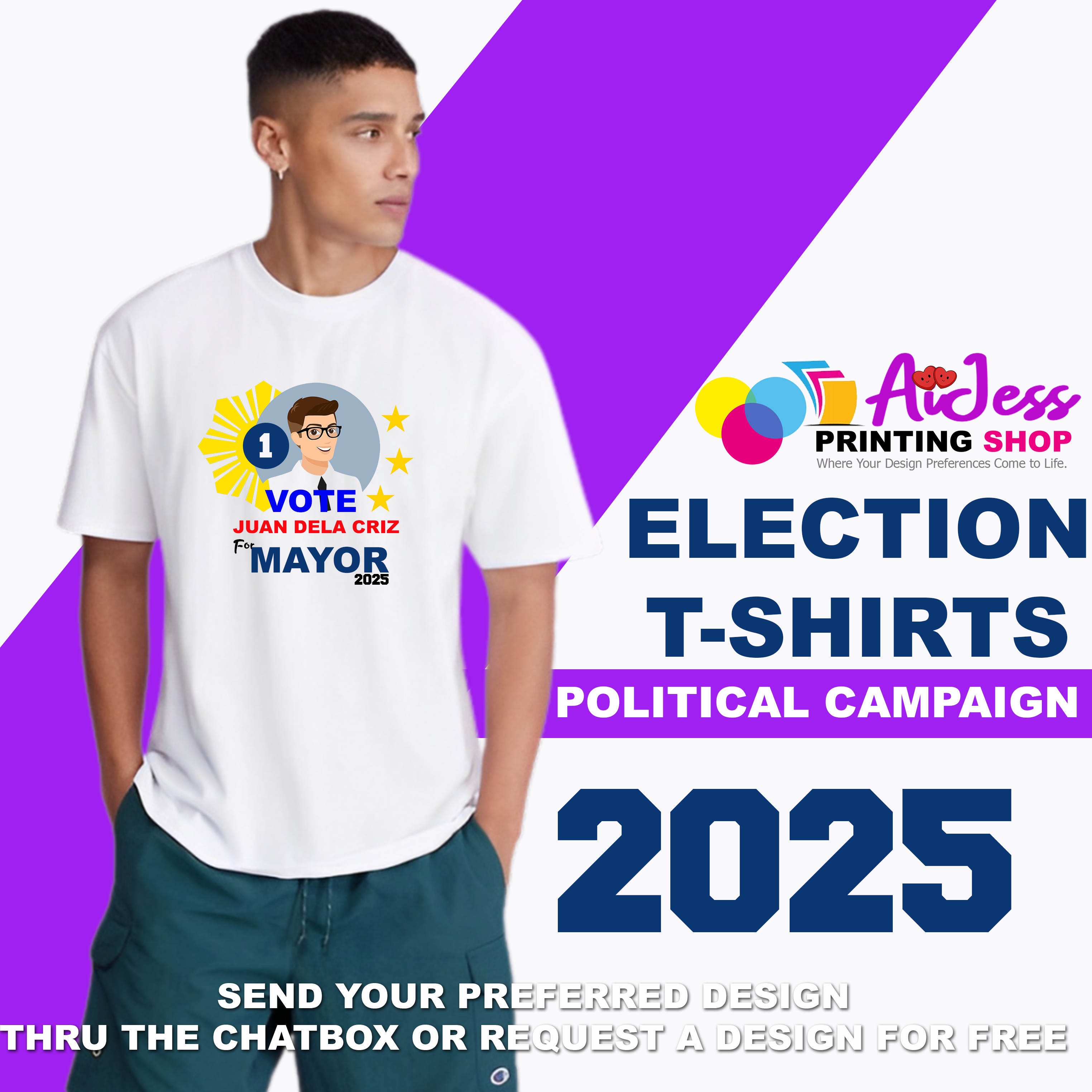ELECTION T-SHIRTS CAMPAIGN FREE CUSTOMIZE: AVAILABLE ALL SIZES FROM ...