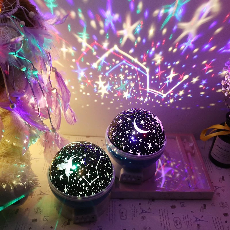 LED Night Lights Rotating Projector Starry Star Sky Light Baby Kids ...