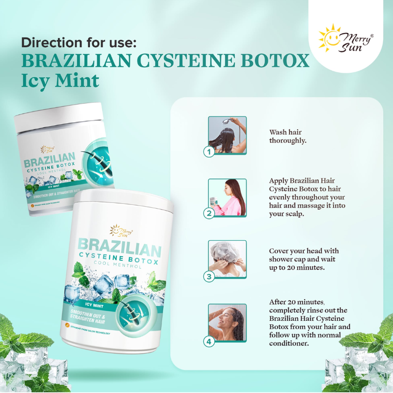 MerrySun Brazilian Cysteine Botox Hair 500ml/1000ml – Cool Menthol ...