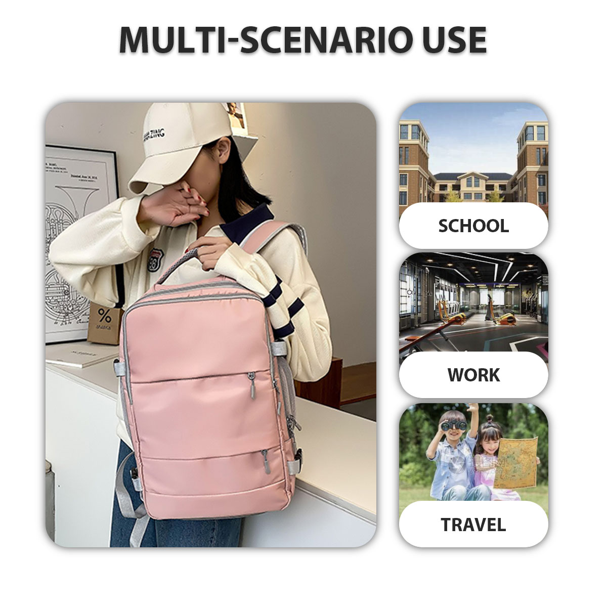 Korean version women's backpack large capacity travel backpack ...