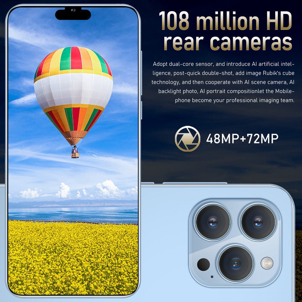 5G Smartphone i15 Pro Max Brand New Cellphone 16GB+512GB 6.8Inches Sale Legal COD Mobile Phone ...