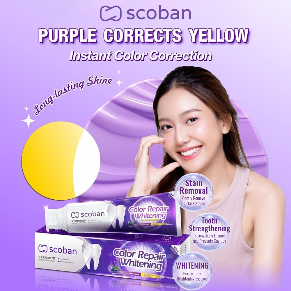 Scoban Purple Whitening Toothpaste Instant Stain Removal & Color ...