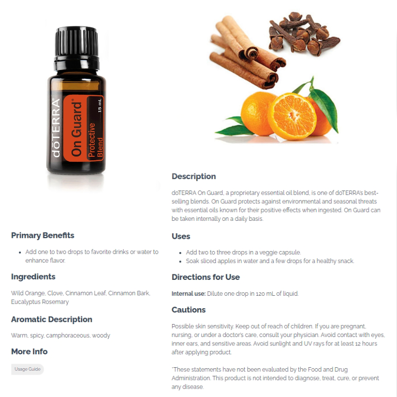 100% Original On Guard 15ml doTERRA Diffuser Oil PURE & SEALED | Shopee ...