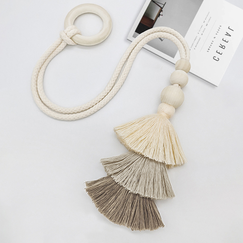 2Pcs Boho Tassel Curtain Clasp Adjustable Curtain Tieback Tassel ...