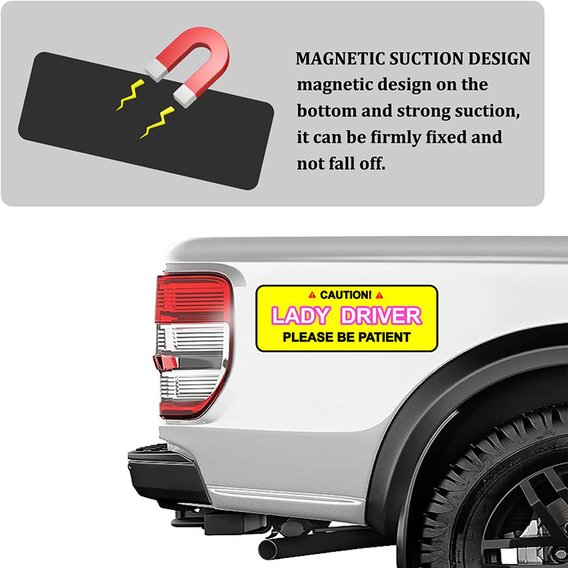 Student Driver Sign Magnetic Patience Reflective Bumper Sticker New ...