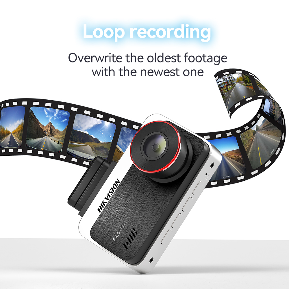 HIKVISION Dash Cam C200s 1080P Dual Cam Recording HDR 3Inch Screen Type ...