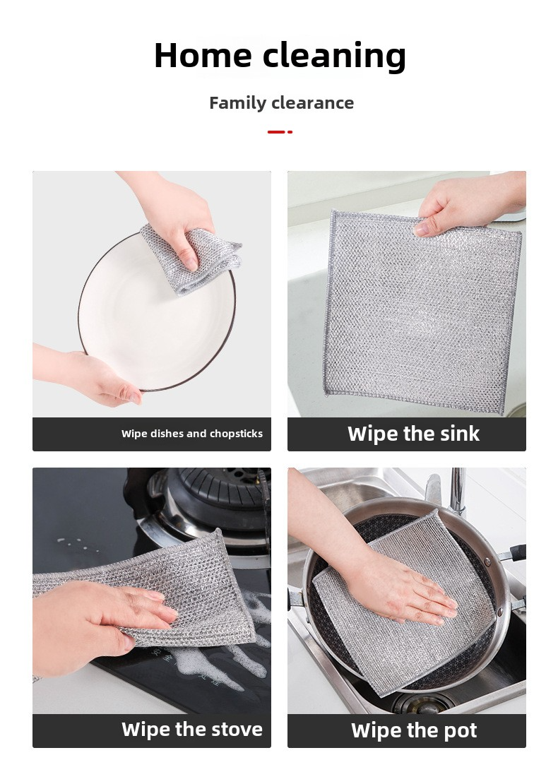 Dish cloth Multi-purpose dish cloth Easy to clean Wet and dry Kitchen ...