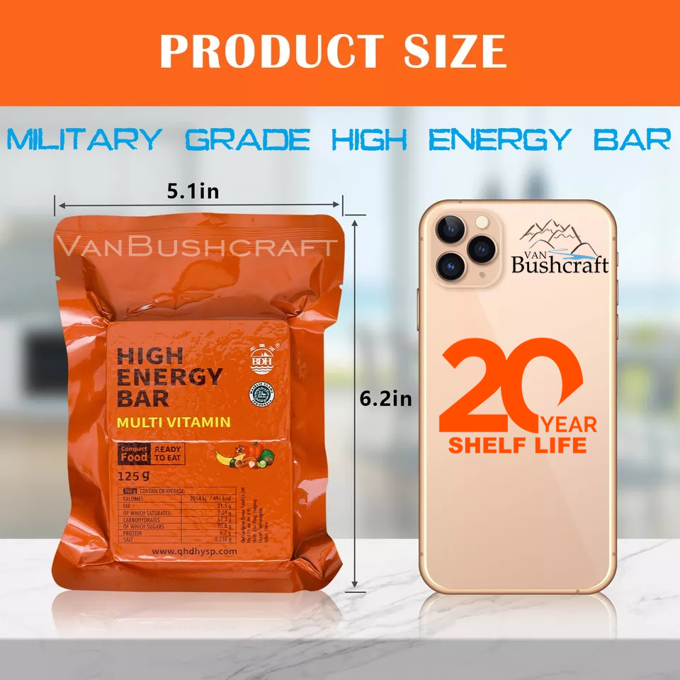 MRE High Energy Bar Biscuit 20 Years Shelf Life Emergency Food Rations Emergency Survival Food ...