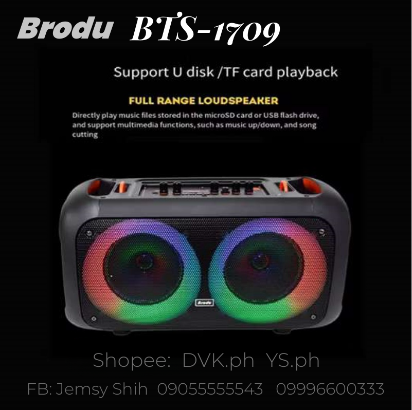 BTS-1709 Brudo Subwoofer BLUETOOTH Karaoke Speaker with free Wireless ...