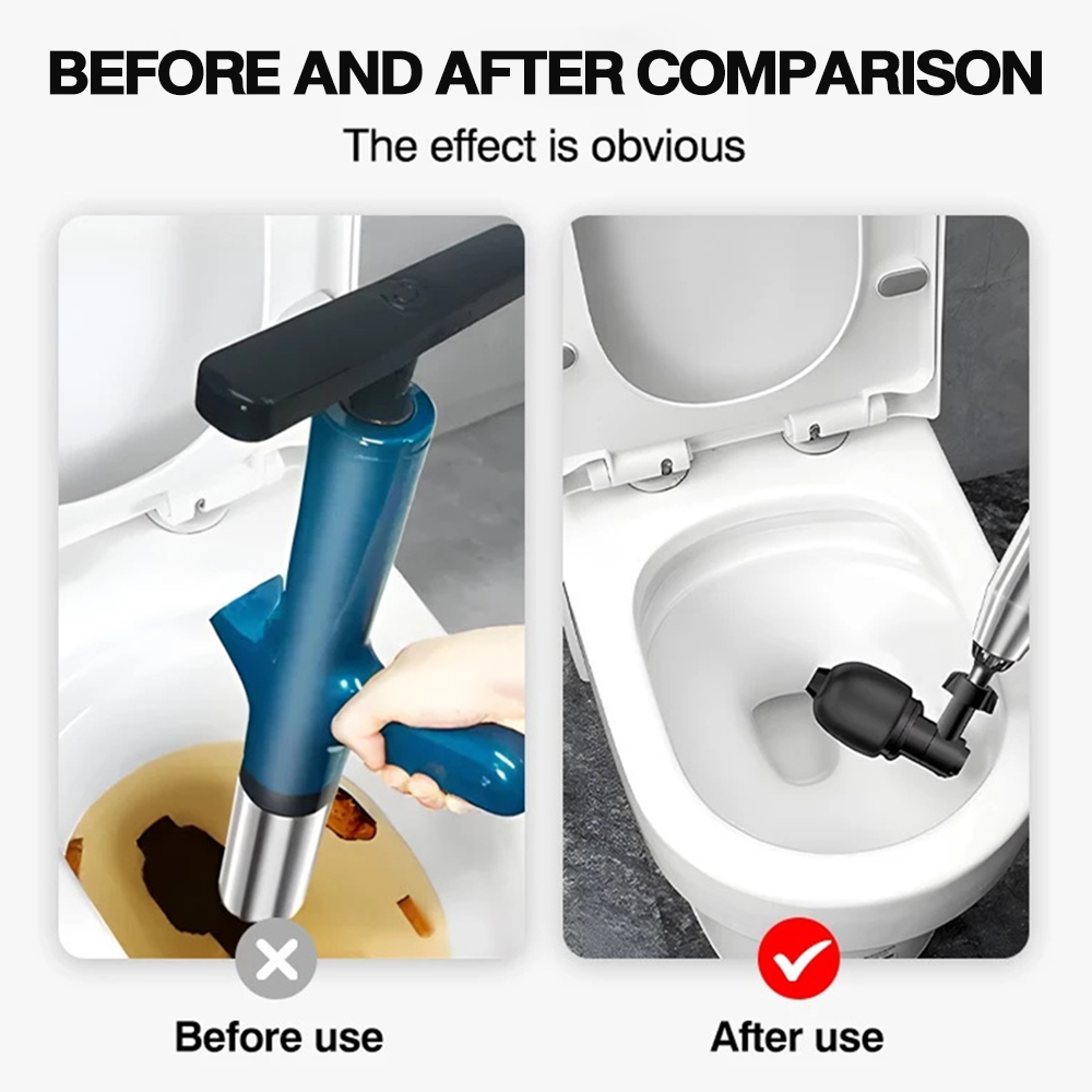 Toilet Unblocking Tool High-Pressure Toilet Plunger Drain Pipe ...