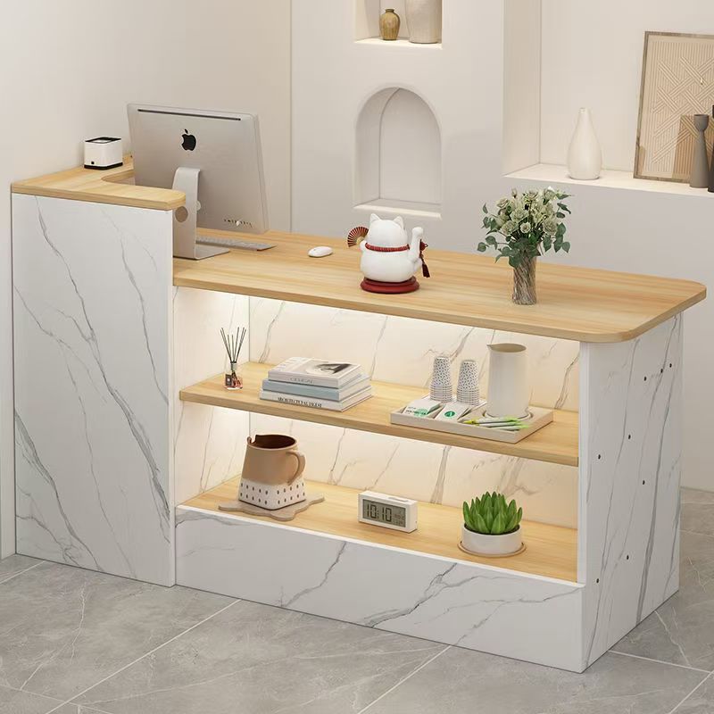 HOMETOPIA Bar Counter Cash Register Front Desk Reception Desk ...