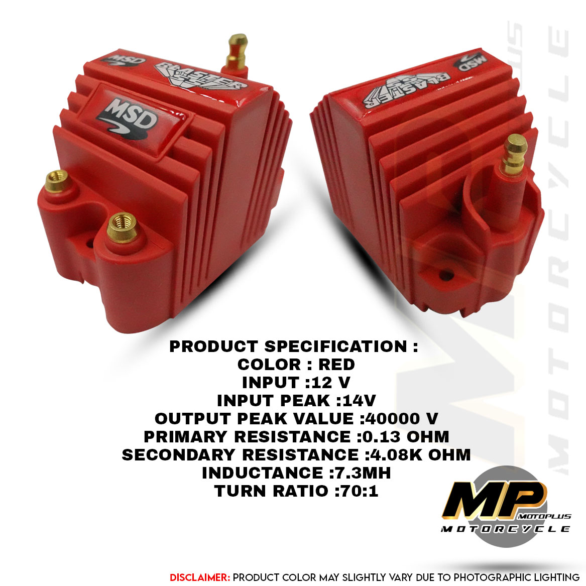 MSD IGNITION BLASTER COIL UNIVERSAL - MOTOPLUS MOTORCYCLE | Shopee ...