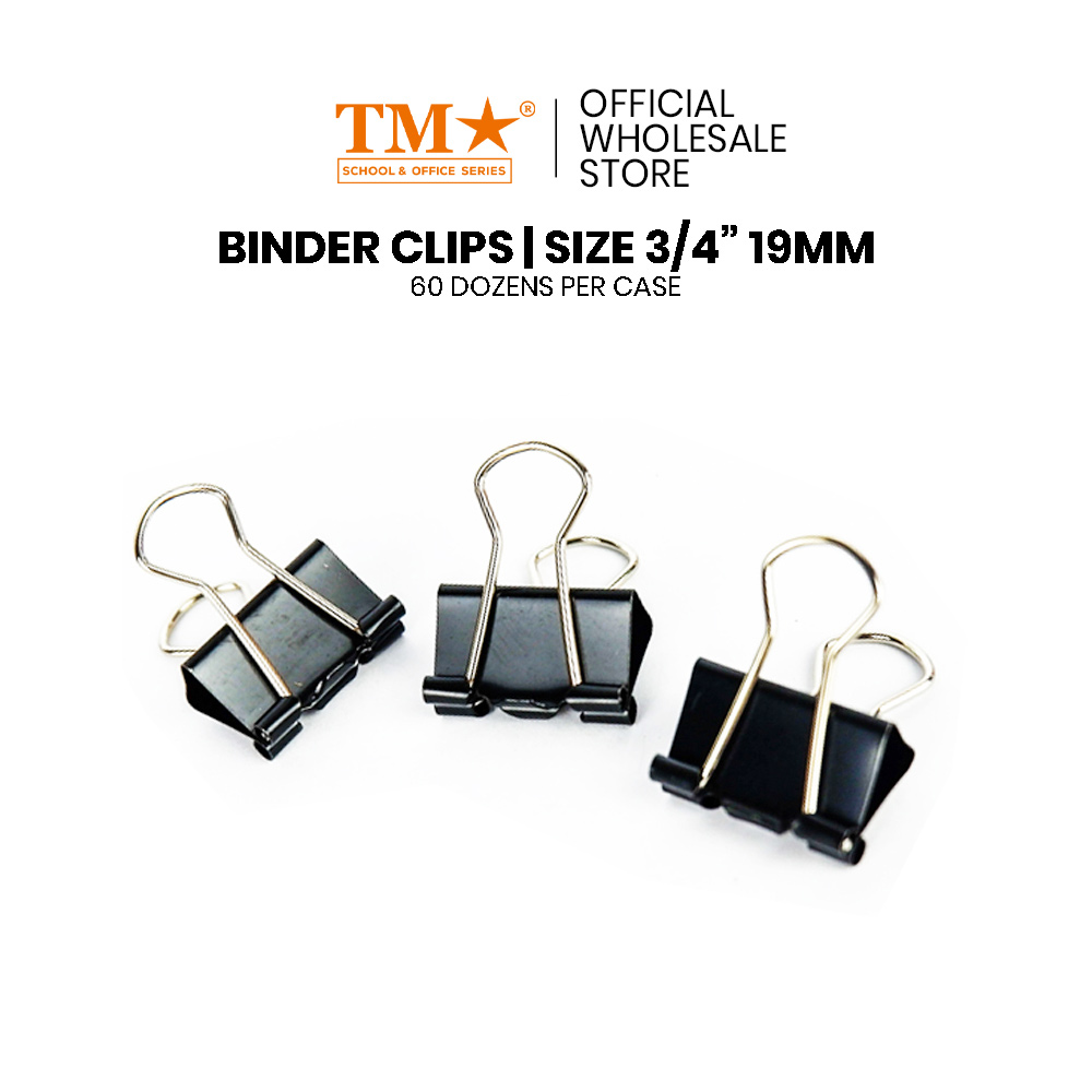 TM 60 Dozens Binder Clips 3/4 Inches (TM-50119) | Shopee Philippines