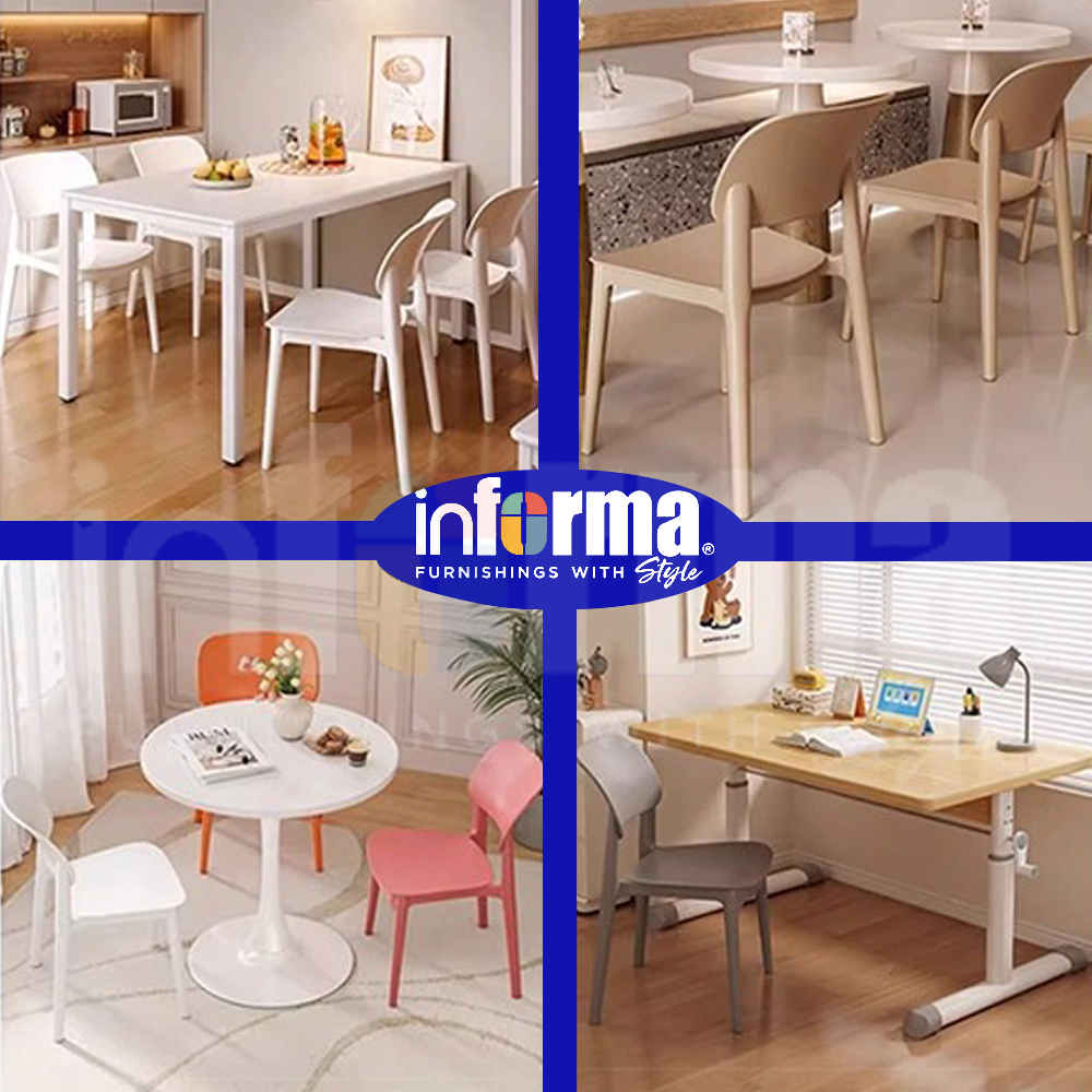 INFORMA 7colors Nordic home Chair Plastic Chair Cafe Chair Dining chair ...