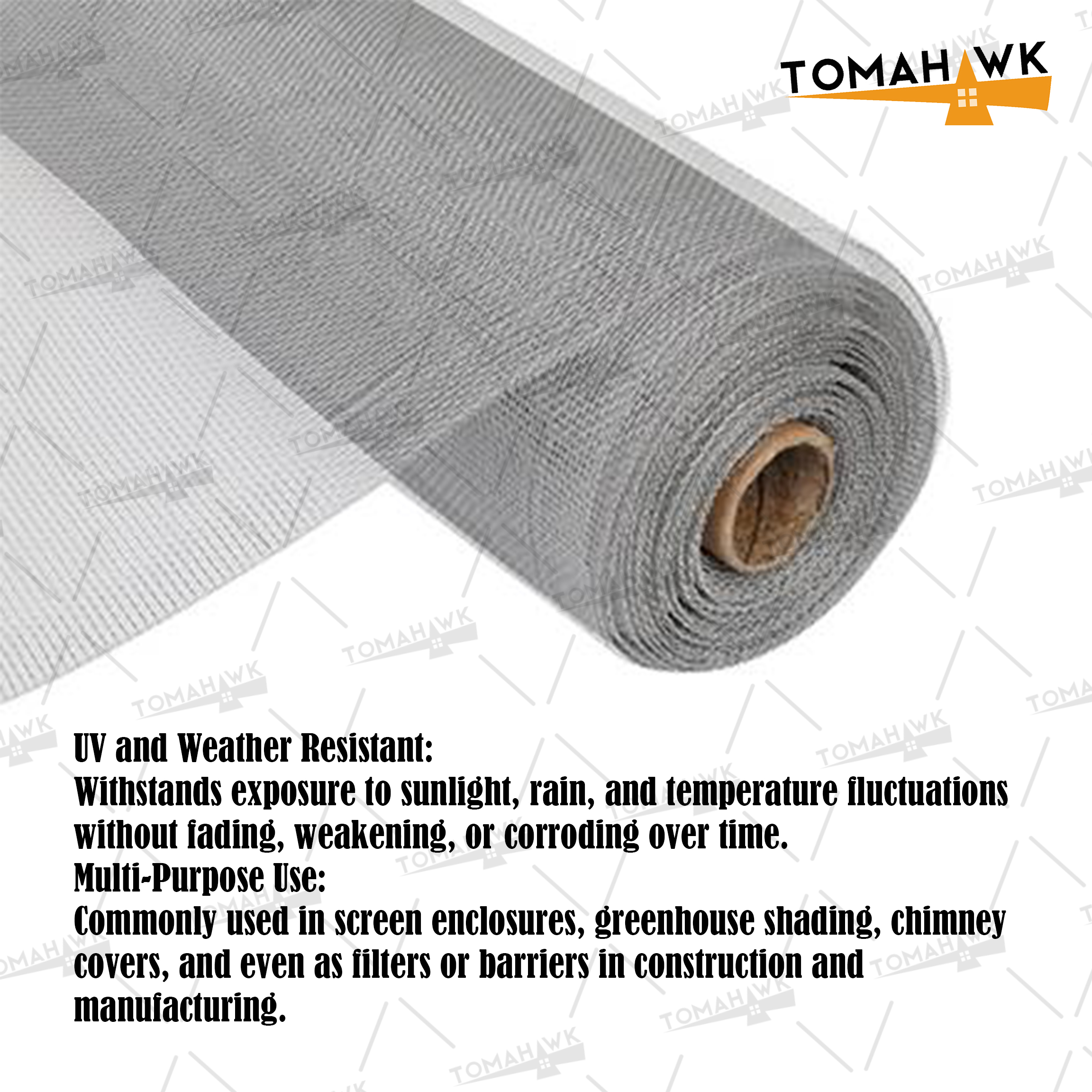 TOMAHAWK ALUMINUM SCREEN FOR DIY VENT, CAGE, GARDEN, FILTER MESH (3FT ...