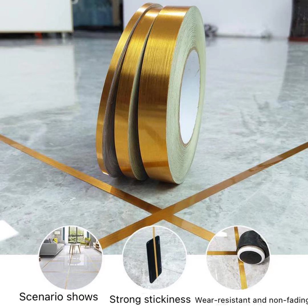 50M Secorative Gold Ceramic Tile Mildewproof Tile Tape Decor Self ...