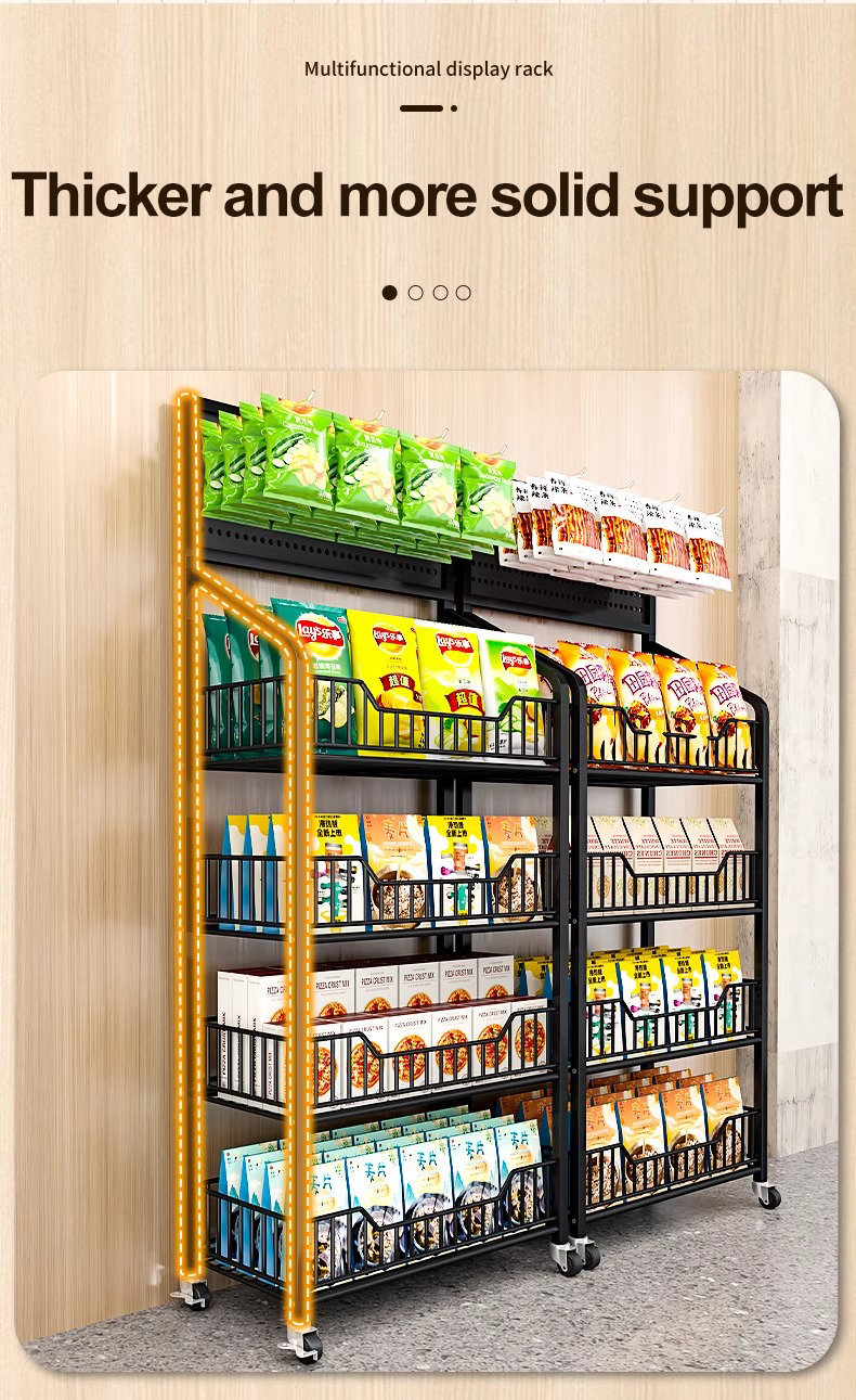 SOFTHOME Supermarket Shelf Beverage Food Toy Display Stand Store Multi ...