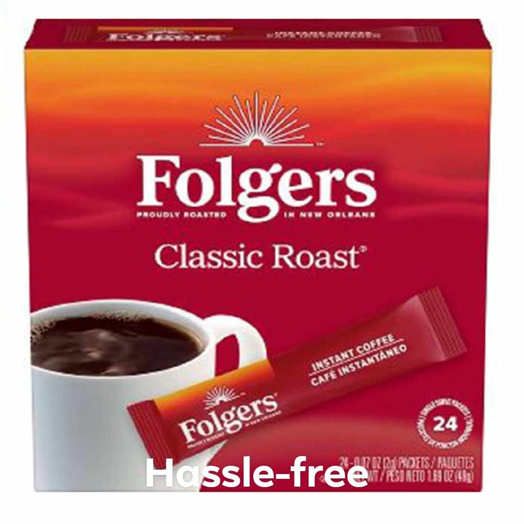 FOLGERS CLASSIC ROAST INSTANT COFFEE SINGLE SERVE (24PACKETS/2G) (48G ...
