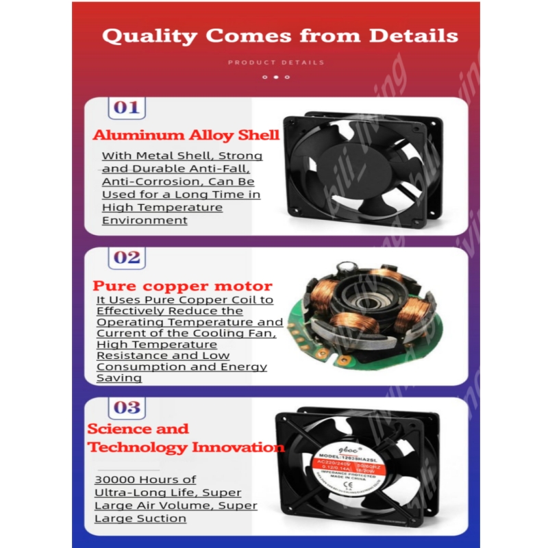 220V cooling fan, network cabinet, distribution box, control cabinet ...