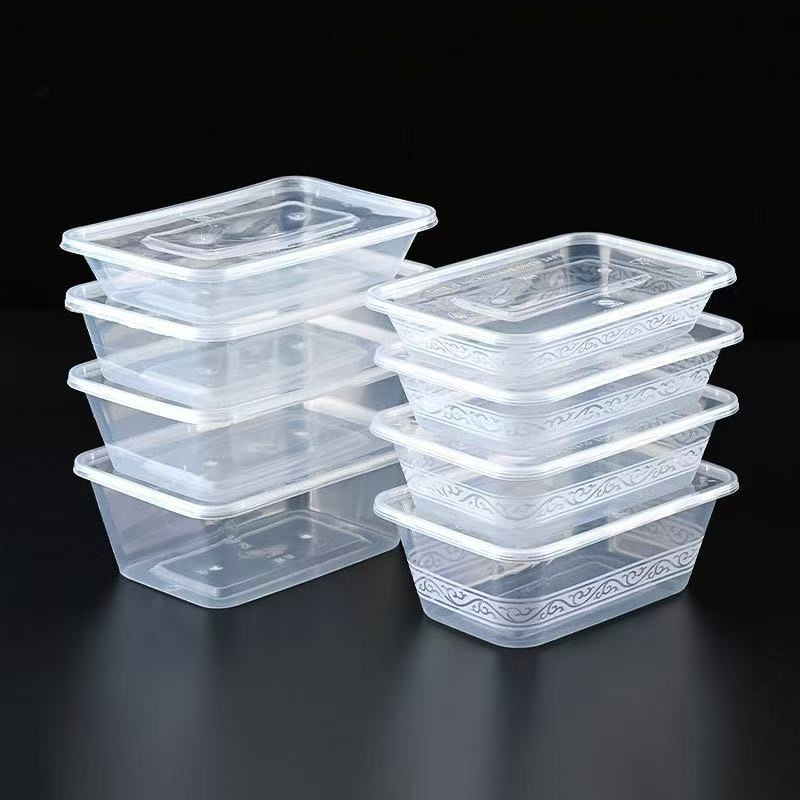 Disposable Plastic Container Microwavable Food Container 500/650/750 ...