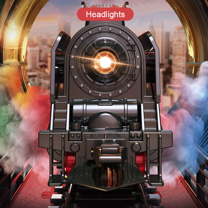 Retro Rail Train Toys Simulation Train Track With Steam Music Light ...