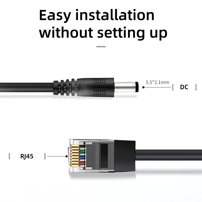 Gigabit 1000Mbps Standard PoE Splitter 48V to 12V isolated PoE power ...