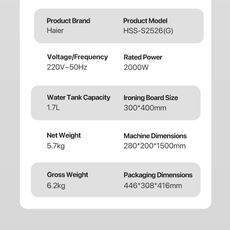 Haier Steamer Iron For Clothes 2-in-1 Vertical Double Rod Garment ...