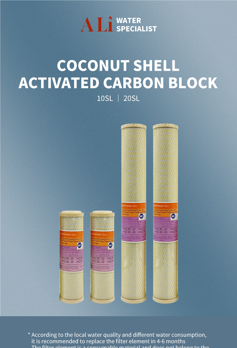 Hydrosep/Hydropure Water Filter 20 inches Carbon Block Filter CTO 10 ...