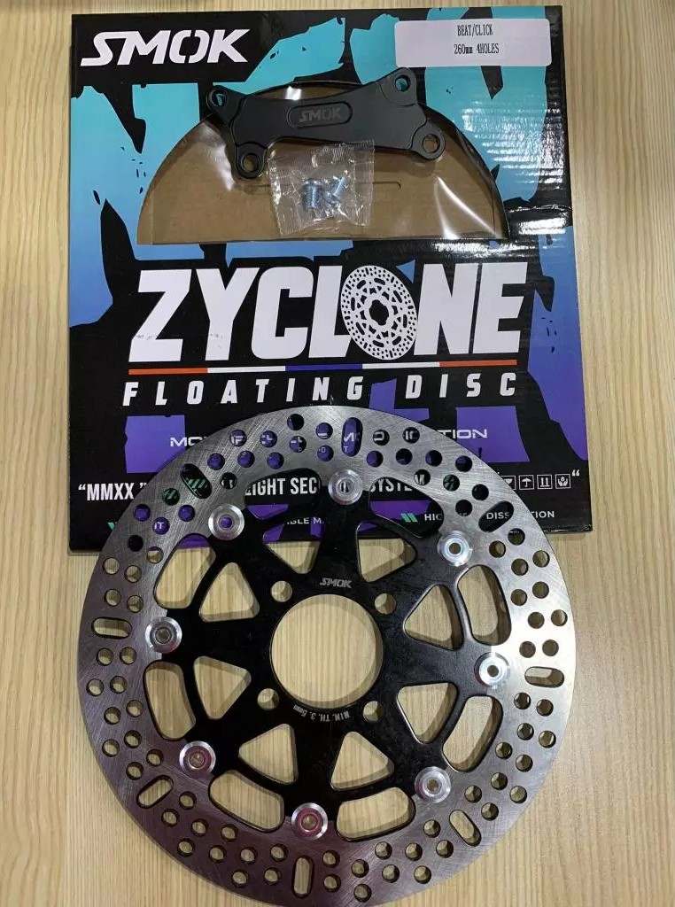 CNC FLOAT DISC 260MM WITH BRACKET FOR CLICK MIO NMAX AEROX ( front only ...