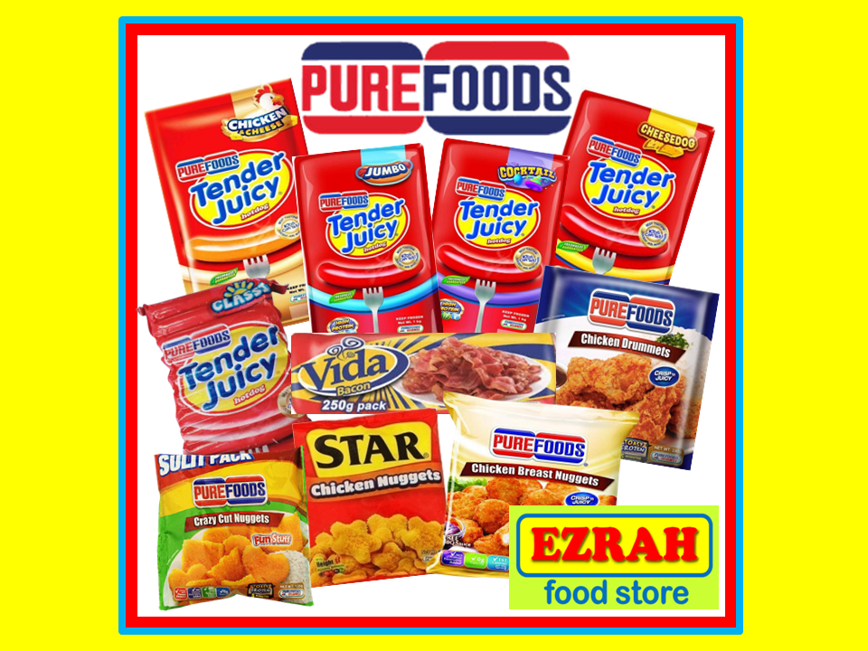 Purefoods Frozen Products, Tender Juicy Hotdogs, Vida Bacon, Nuggets ...