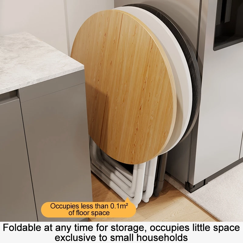 MC&HOME Folding Table White Simple Small Table 60cm Household Meal ...