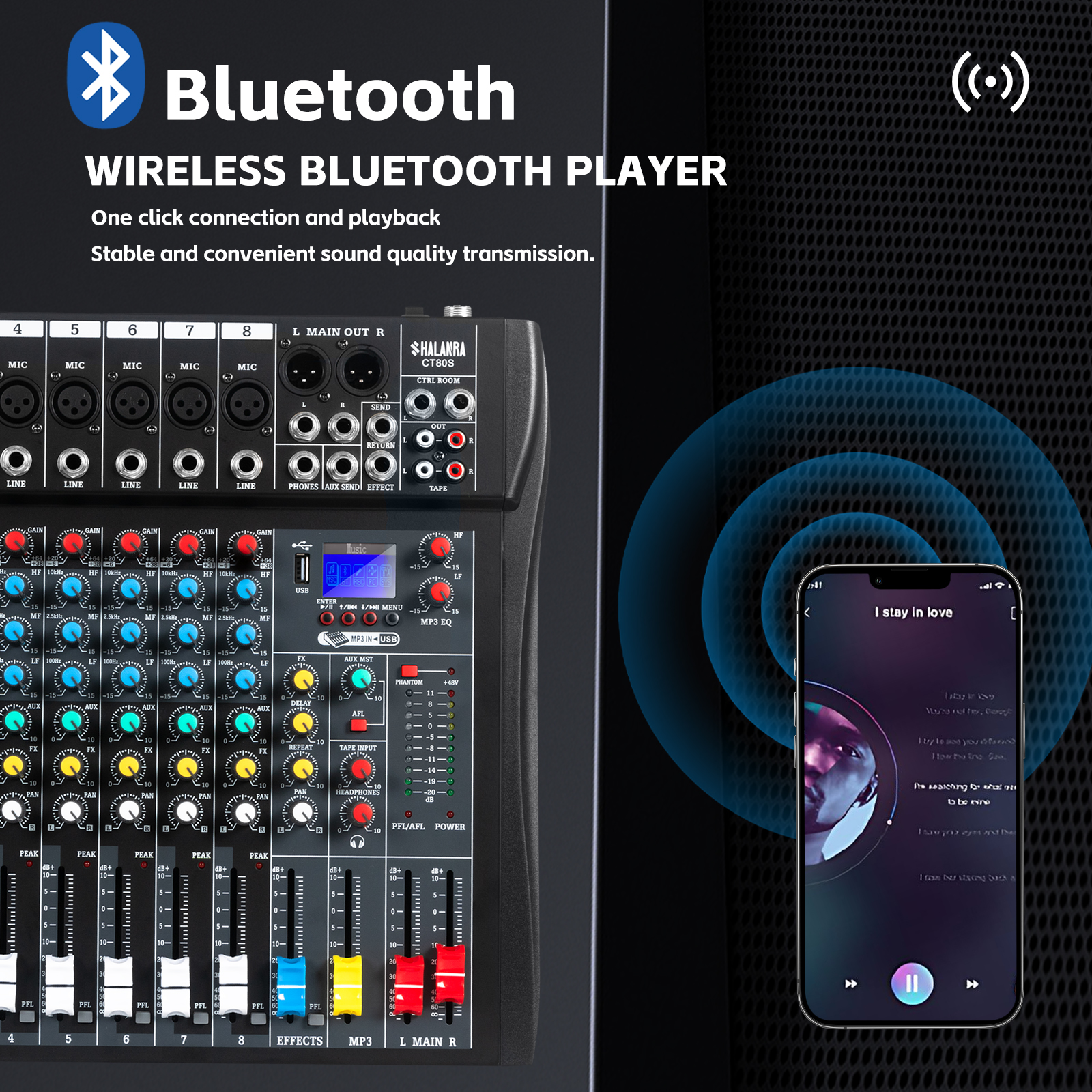 CT120S/160S 12/16 Channel Audio Mixer Sound Mixing Console with ...