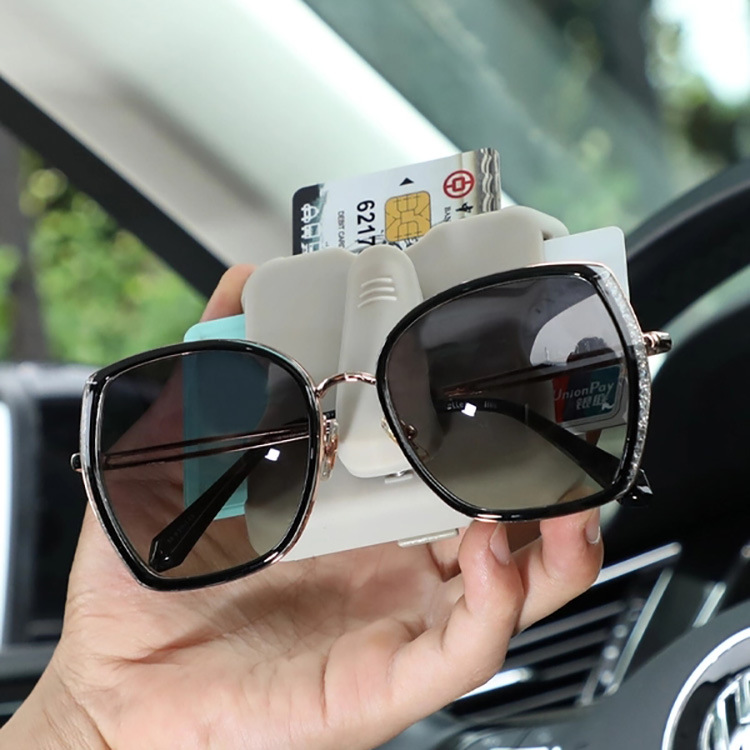 Universal Car Visor Sunglasses Holder Card Inserter Storage Multi ...