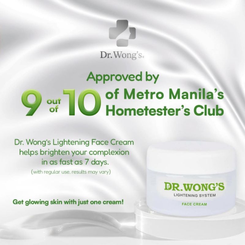 Dr. Wong's Lightening Face Cream 30g | Shopee Philippines
