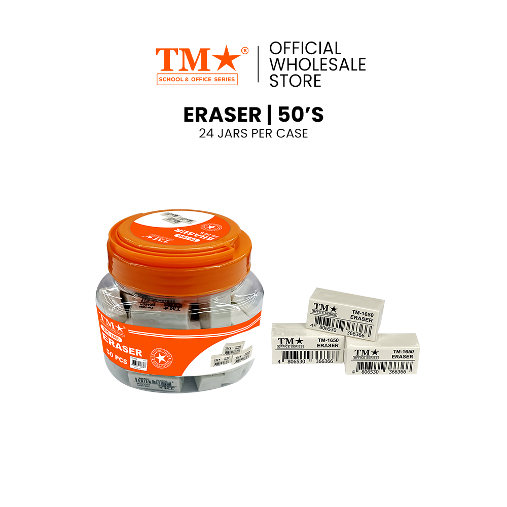 TM 24 jars Eraser 50's (TM-1650) | Shopee Philippines