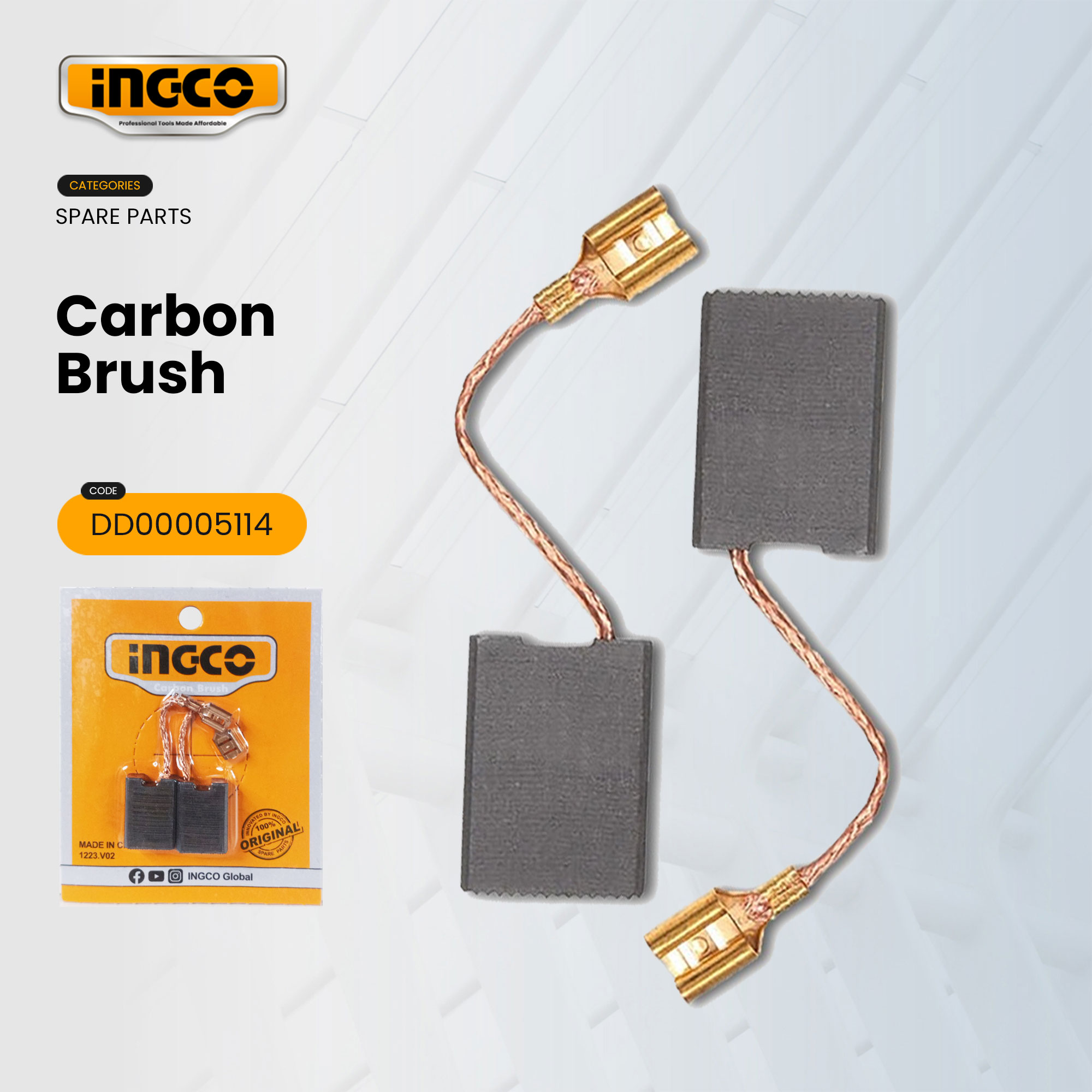 Ingco Carbon Brush Replacement For Polisher Motor Spare Parts For ...