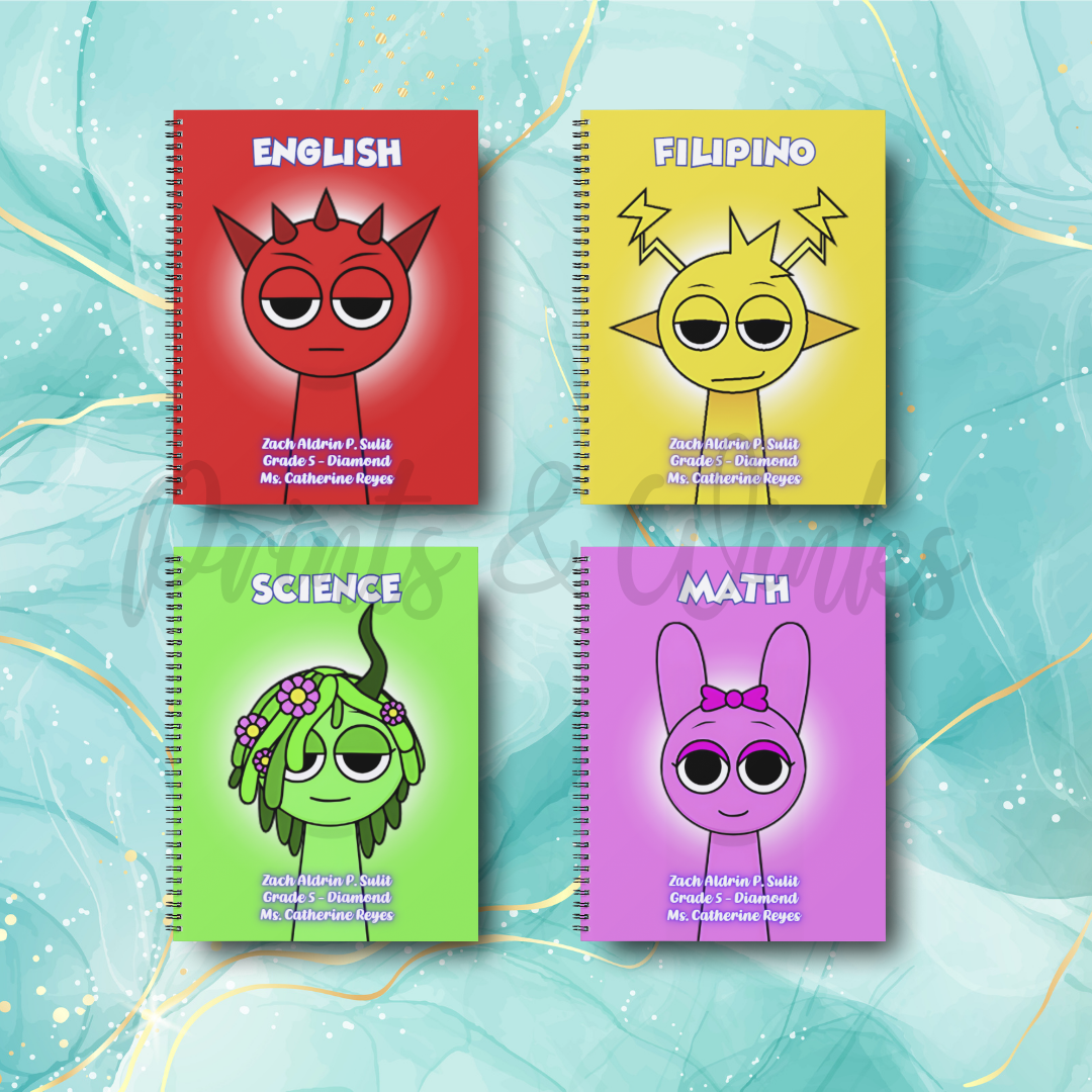 [Prints & Winks] Personalized Sprunki Notebooks, A5 Size for All Grade ...