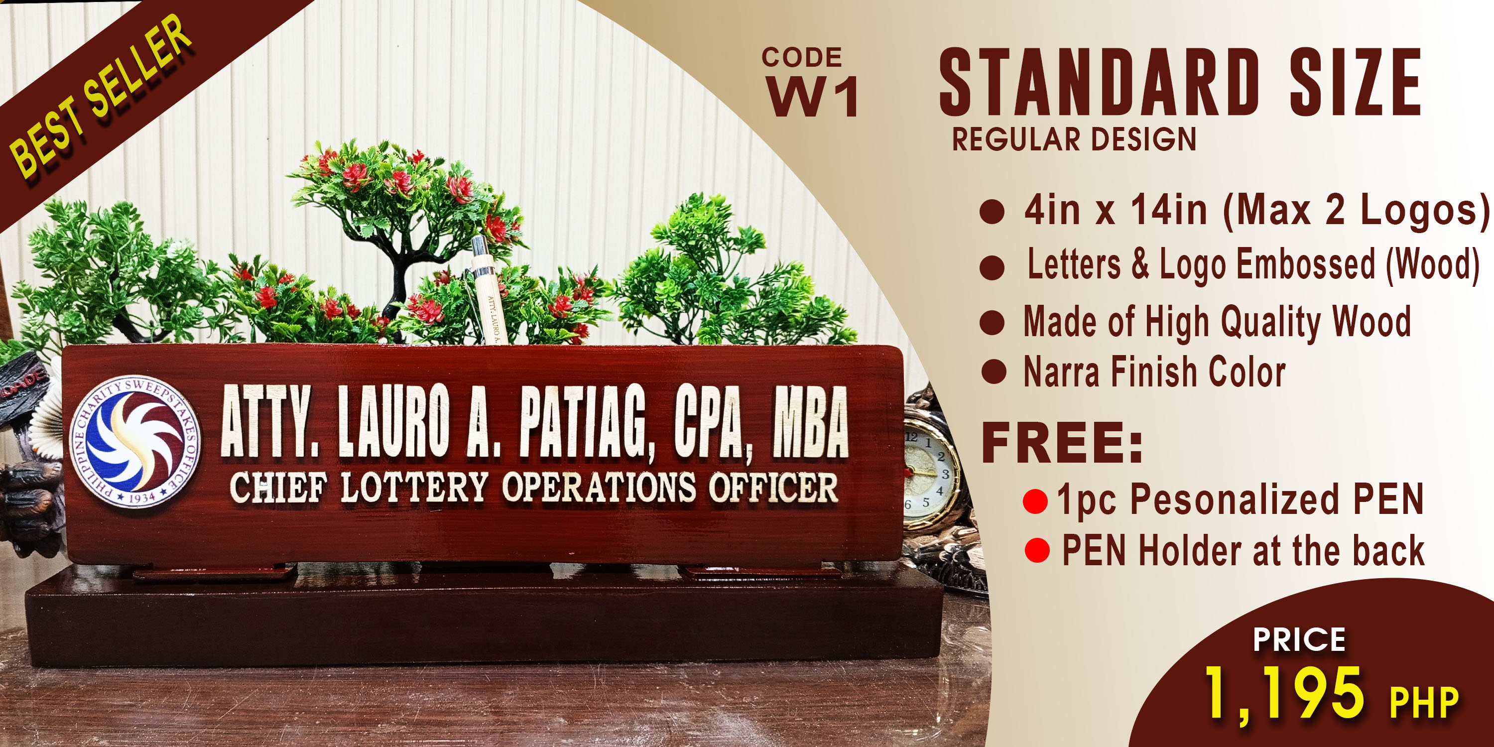 LaserPro Table/Desk Name Plates | Shopee Philippines