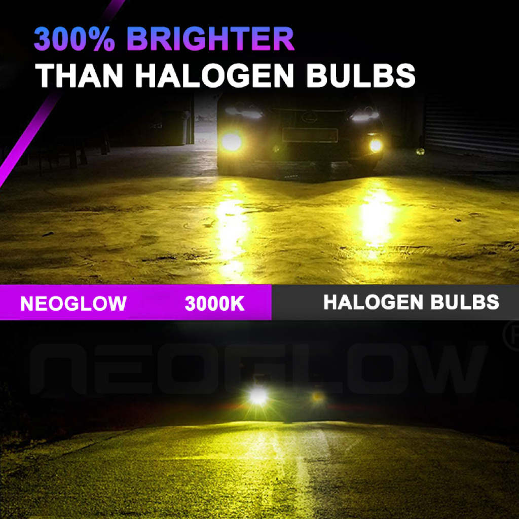NeoGlow NOVA LED Headlight H4/H11 | 100W 15000LM 3000K Foglight | With Decoder & 1 year Warranty ...