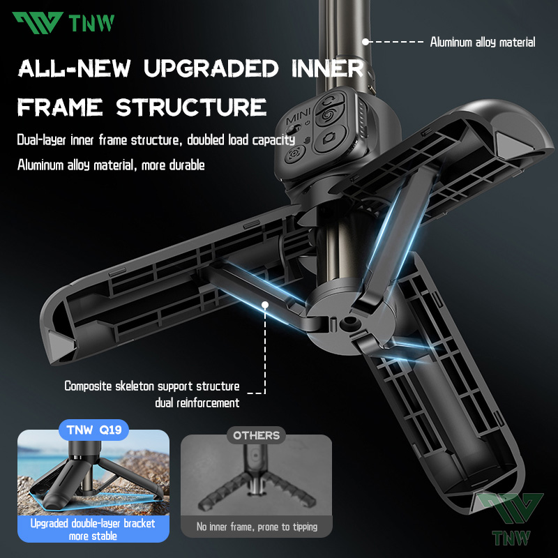 TNW Q19 4in1 Selfie Stick Gimbal Stabilizer AI Face/Object Tracking ...