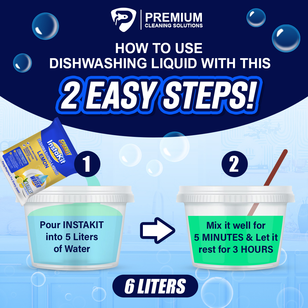 2 Easy Step InstaKit DIY Dishwashing Liquid Sparkly Dish Soap ...