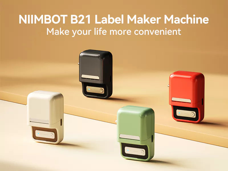 Niimbot B21 Label Printer Maker Portable Bluetooth Thermal Printer ...
